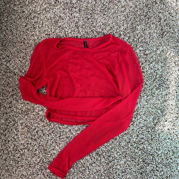 Bodyrage | Tops | Rave Mesh Long Sleeve Crop Top | Poshmark